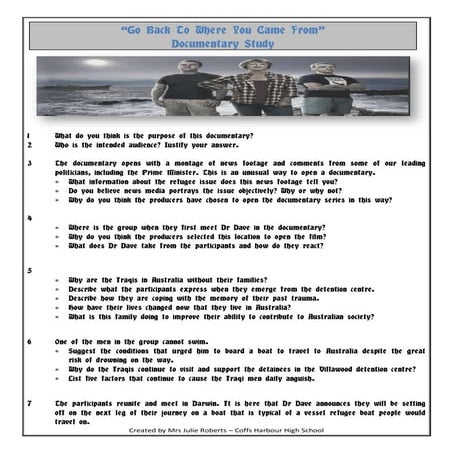 "Go back to where you came from" - Documentary questions | DOCX