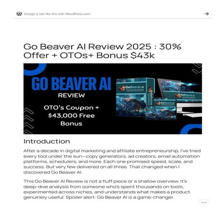 Go Beaver AI Review 2025 30% Offer + OTOs+ Bonus $43k.pdf