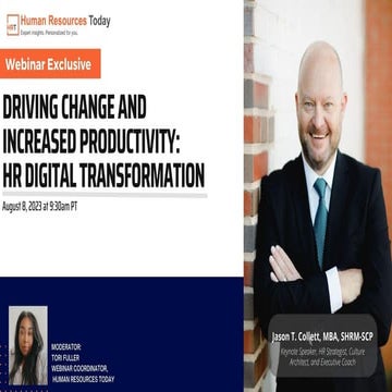 Driving Change and Increased Productivity: HR Digital Transformation | PDF