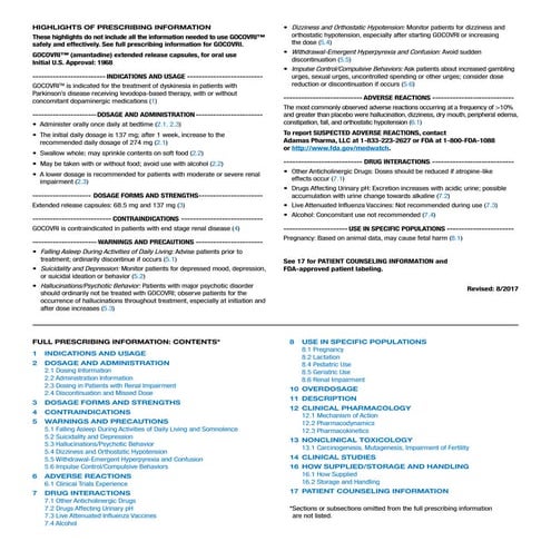 Gocovri fda prescribing info dl 29 aug-2019 | PDF