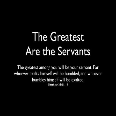 The Greatest are the Servants | PDF
