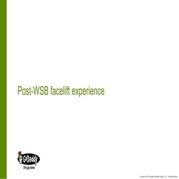 GoDaddy WSB Post-transfer experience | PPT | Free Download