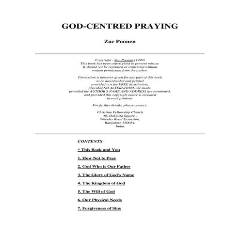 God- Centred Praying | PDF