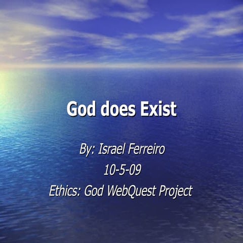 God Does Exist | PPT