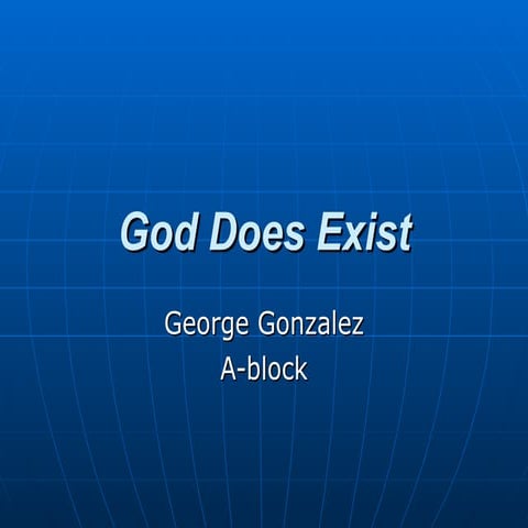 God Does Exist | PPT