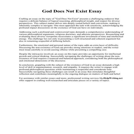 God Does Not Exist Essay.pdf