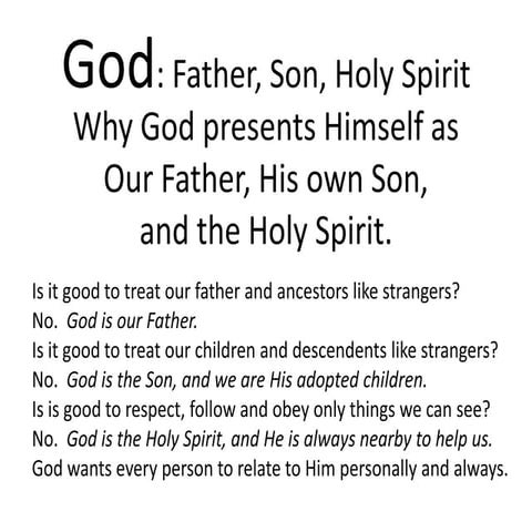 The one God is Father, Son and Holy Spirit | PPTX