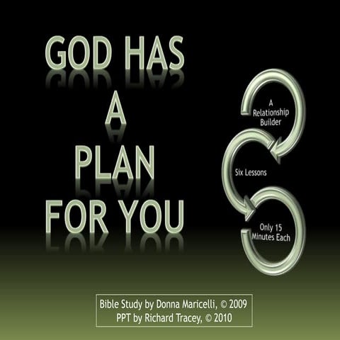 God Has A Plan For You - Lesson 1 | PPTX