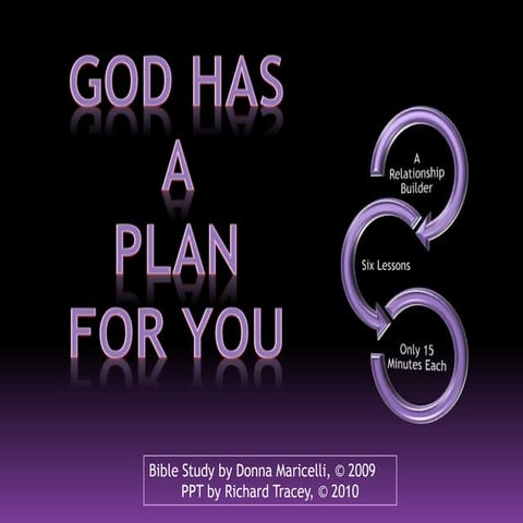 God Has A Plan For You - Lesson 2 | PPTX