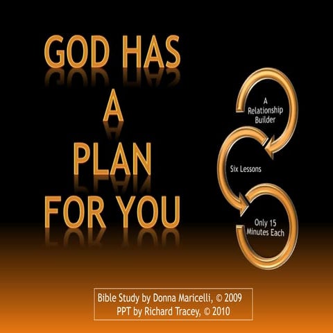 God Has A Plan For You - Lesson 4 | PPTX