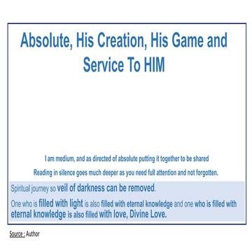 God, His Creation, His Game and Service to Him.pptx