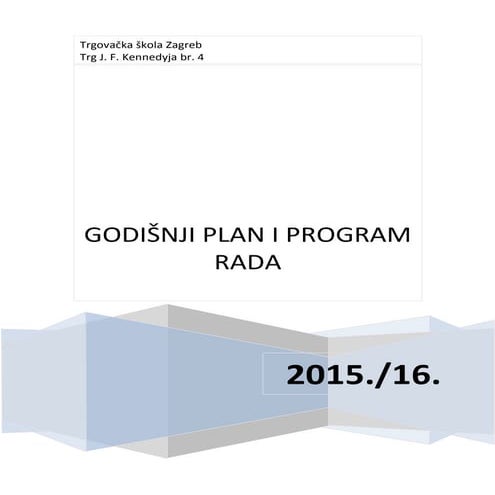 Godišnji plan i program rada 2015 | PDF