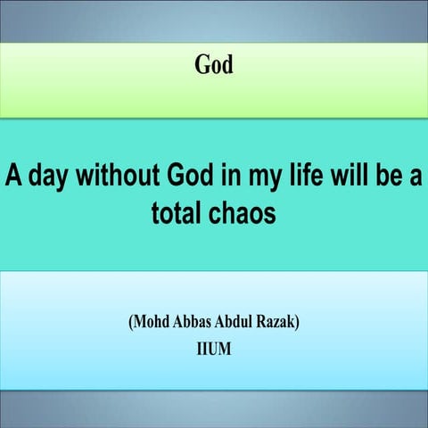 God in my life | PDF