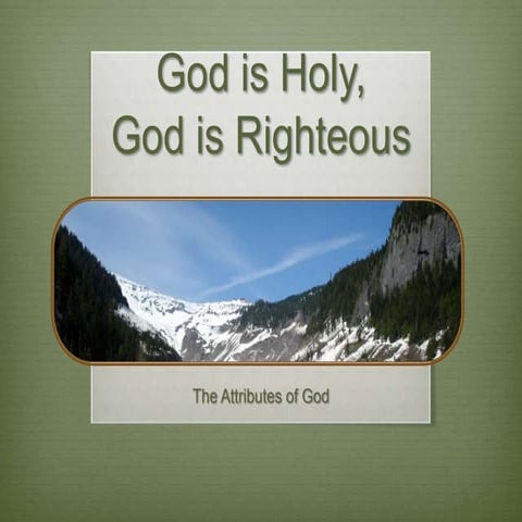 God is holy | PPTX