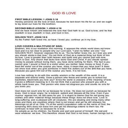 God is love | DOCX