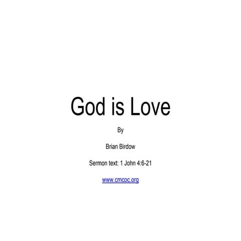 God is Love pt.1 | PPTX