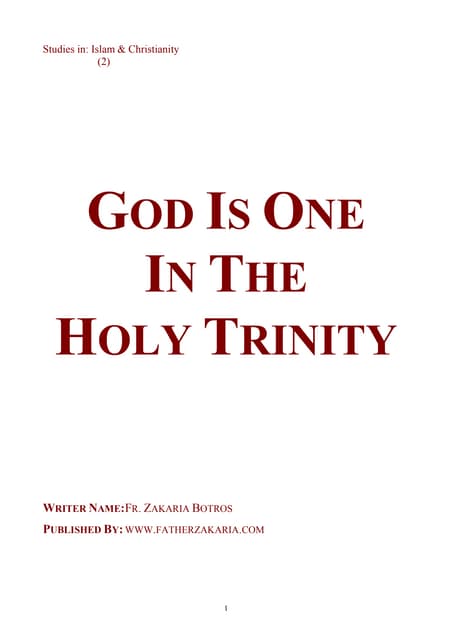 The Trinity | PDF | Christianity | Religion & Spirituality