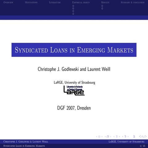 Presentation on Loan and debt syndication by EquiDebt | PPTX