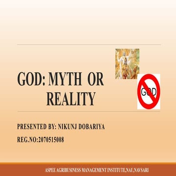 God :Myth or Reality | PPT