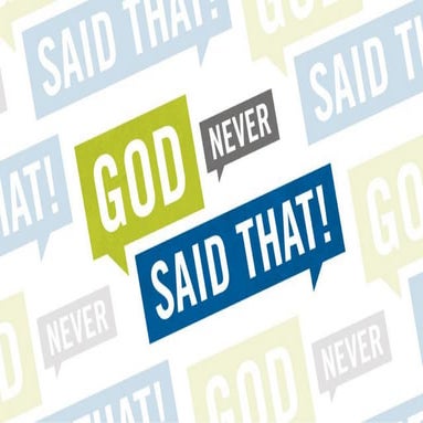 "God Never Said That" Sermon Series Graphic for Waterline Church | PDF
