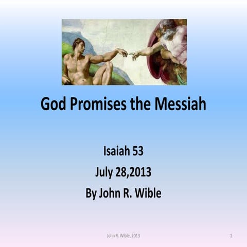 God promises the messiah | PPTX