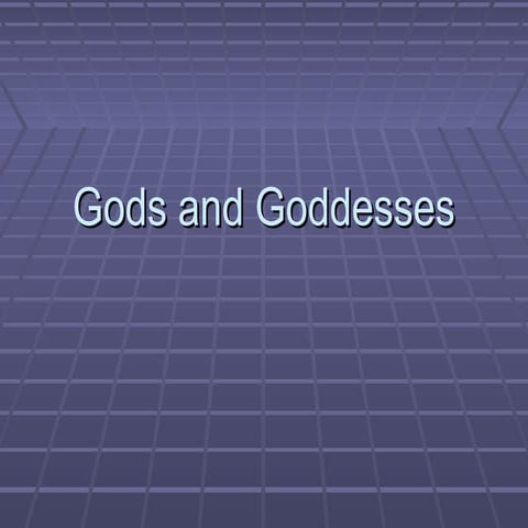 Gods and goddesses by ncf ab english majors | PPT