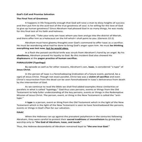 God's+Call+and+Promise+of+Salvation.docx