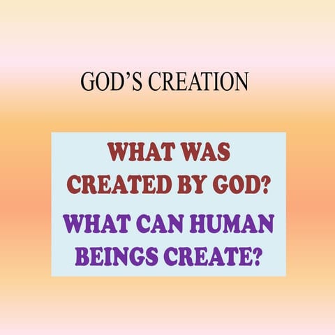 God’s creation may 14 th 18th | PPTX | Christianity | Religion ...