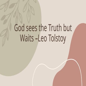 God sees the truth but waits | PPTX