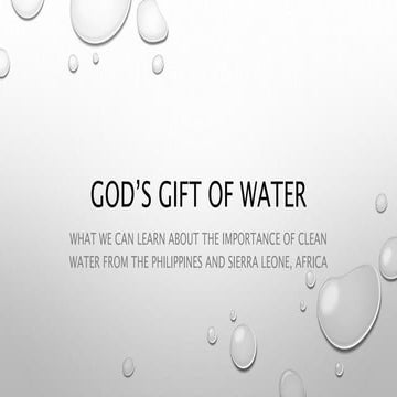 God’s Gift of Water | PPTX | Science