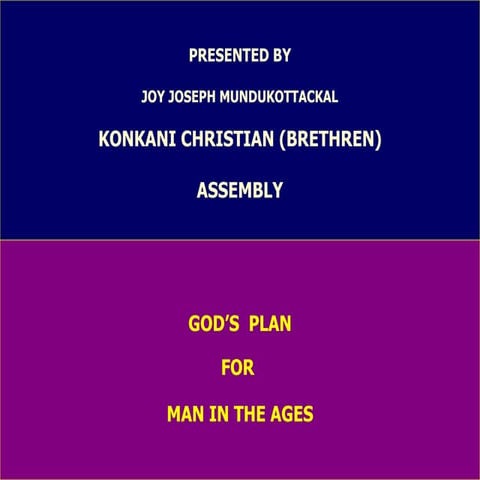 Gods Plan For Ages | PPT