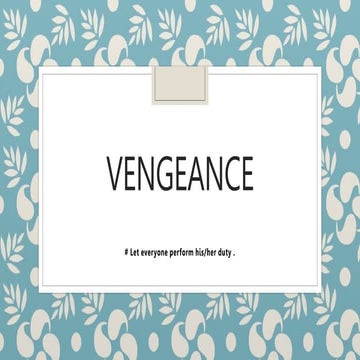 Vengeance Word My New Plaid Pants: W&G: Vengeance Most Fowl In 150