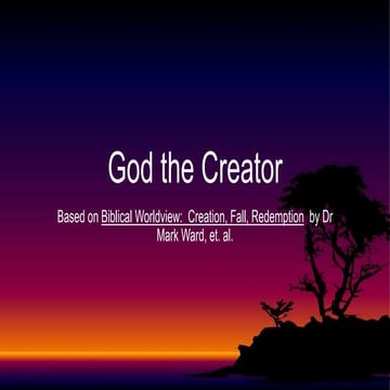 God the creator | PPTX