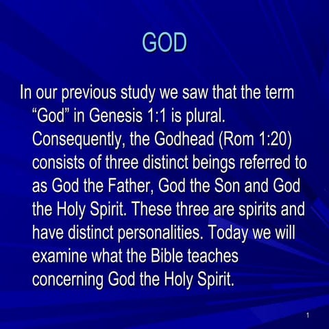 God the Holy Spirit | PPT