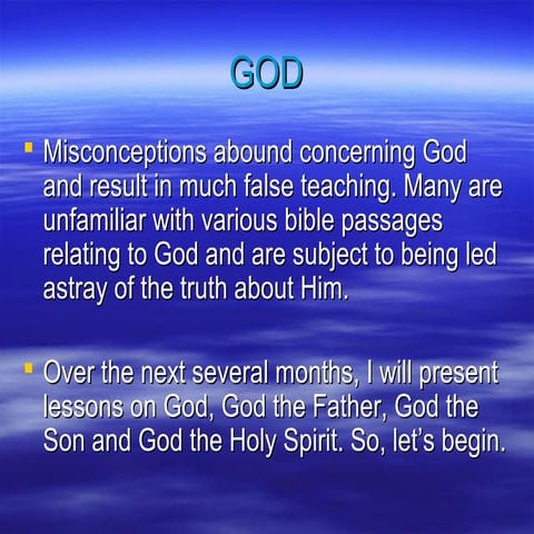 God | PPT | Christianity | Religion & Spirituality