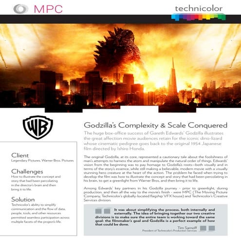 Complexity and scale conquered: the making of Godzilla - Case study ...