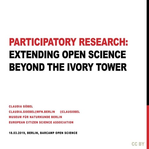 Participatory Research: Extending Open Science beyond the ivory tower ...
