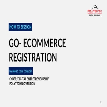 Go Ecommerce - How To Register | PDF