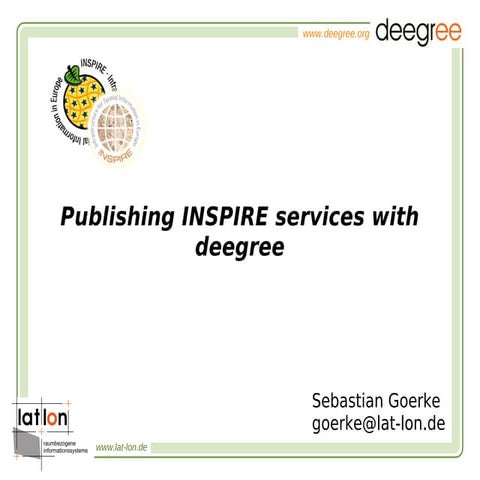 publishing INSPIRE services with deegree | PPT