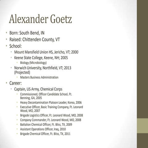 Goetz Career | PPTX
