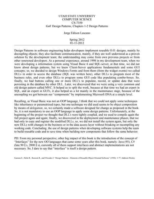 GoF Patterns: Prototype, Singleton, Adapter, Bridge | DOC