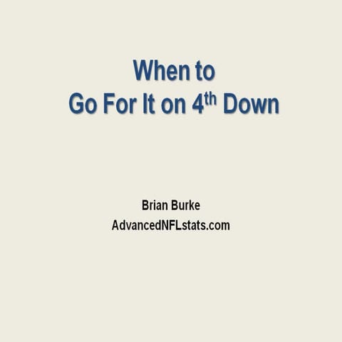Go for It on 4th Down (Details) | PPT