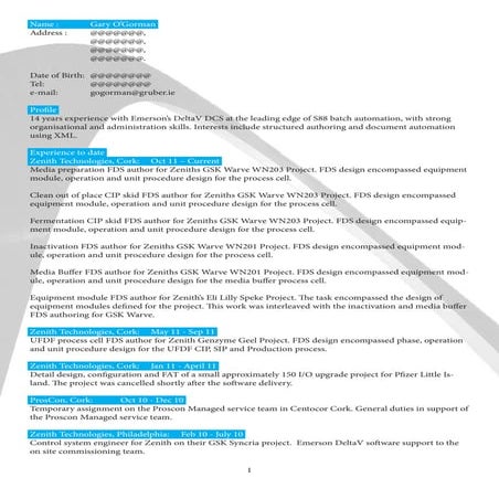 My CV | PDF | Business | Business and Finance