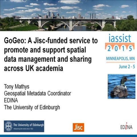 GoGeo: A Jisc-funded service to promote and support spatial data ...
