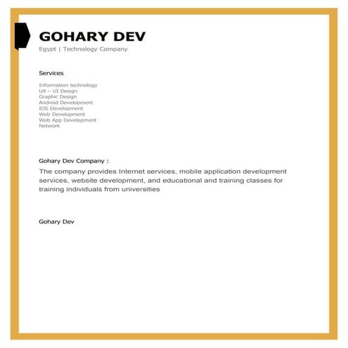 Gohary Dev Company | PDF