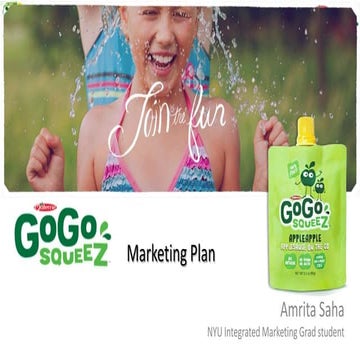 Go Go Squeez Marketing Plan | PPTX