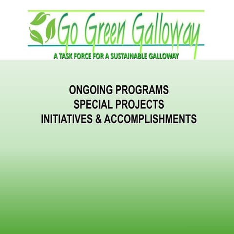 Go Green Galloway - A task force for Sustainable Galloway | PDF | Non ...