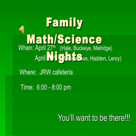 Go green ppt for math night | PPT
