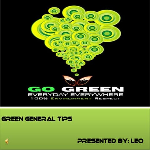 Sustainable living | PPTX