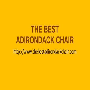 Go Green with Recycle Adirondack Patio Furniture | PPT